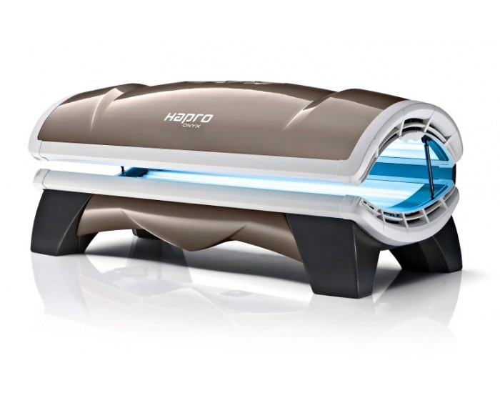 Une cabine UV avec bronzage 100% basse pression y compris le visage ...